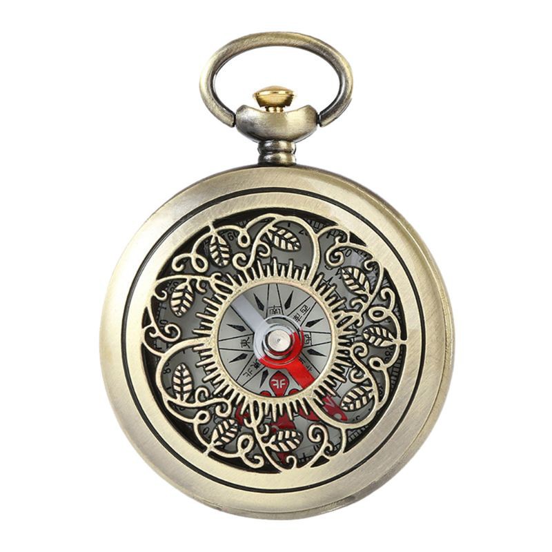 Vintage Bronze Compass Pocket Watch Design Outdoor Hiking Navigation ...