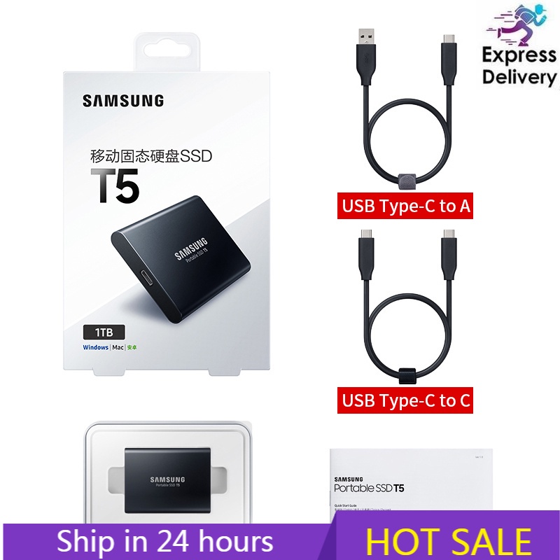 samsung T5 portable SSD 250GB 500GB 1TB 2TB USB3.1 External Solid State ...