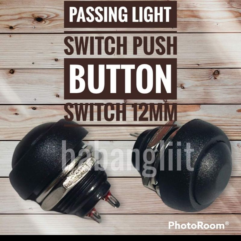 1pc 12mm MDL Mini Driving Passing Light Switch Momentary Push Button ...