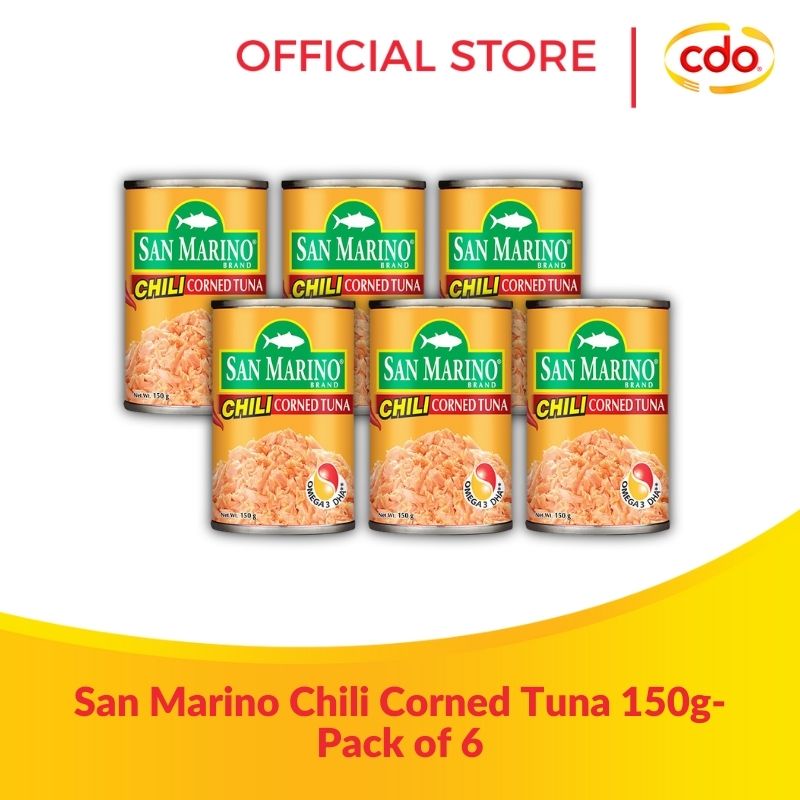 SAN MARINO Chili Corned Tuna 150g - Pack of 6 | Shopee Philippines