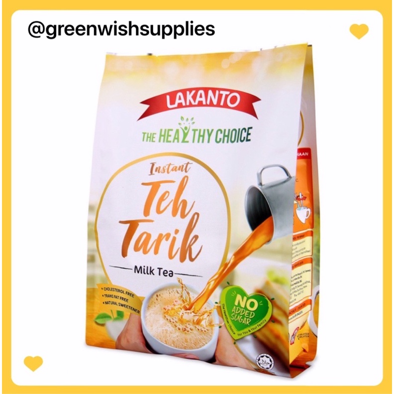 LAKANTO - Instant Teh Tarik, Milk Tea, 即溶奶茶 (35g x 12 Sticks) Exp:08/ ...