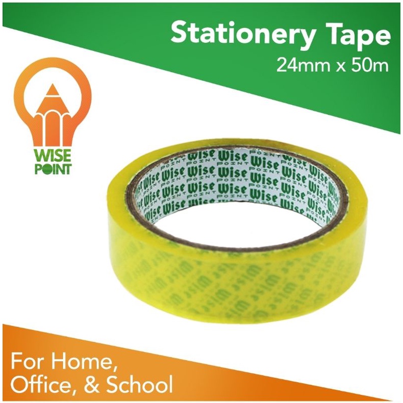 Wise Point Stationery Tape (24mm x 50m) & (18mm x 15m) | Shopee Philippines
