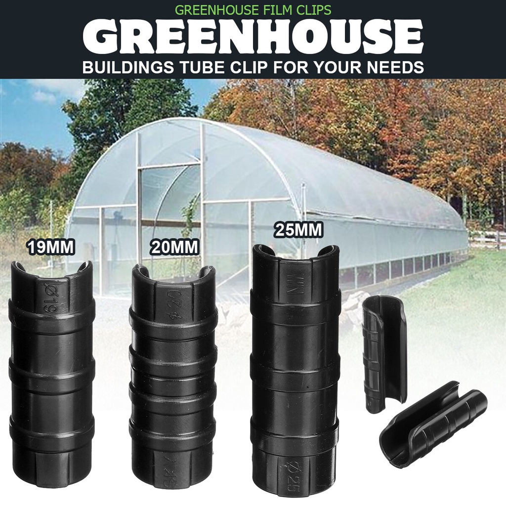50Pcs Greenhouse Frame Pipe Tube and Film Clip Clamp Connector Kits ...
