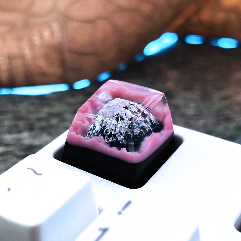 Customized Keycaps Resin Epoxy Snow Mount Fuji Sakura Mountains Star ...