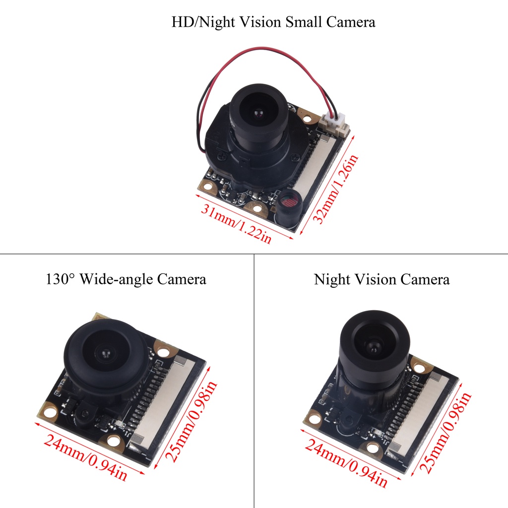 Raspberry Pi Day/Night Vision Camera Module 65°/75°/130°/175° 5MP ...