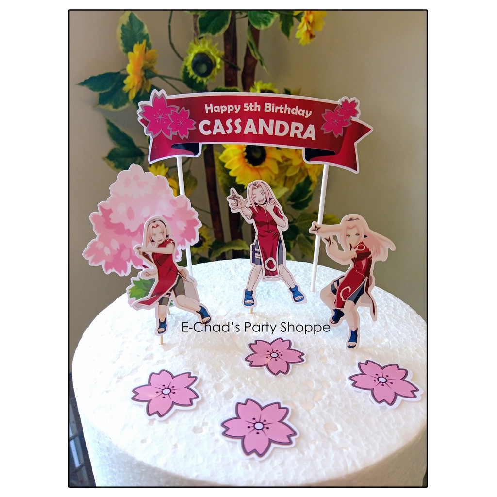 SAKURA NARUTO SHIPUDDEN THEME Cake Topper | Shopee Philippines
