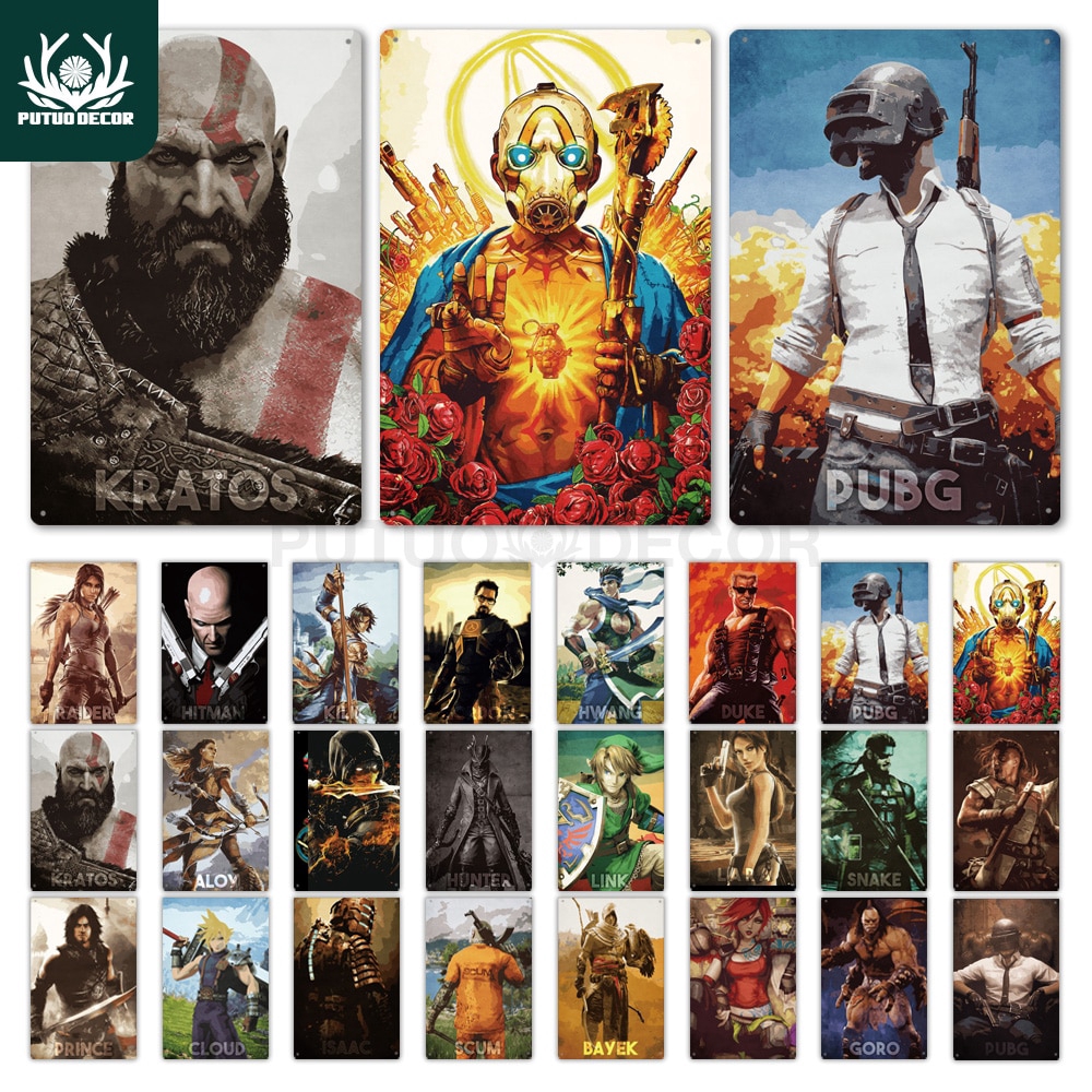 2024 Game Metal Poster Plaque Metal Sign Gamer Classic Sign Metal Sign ...