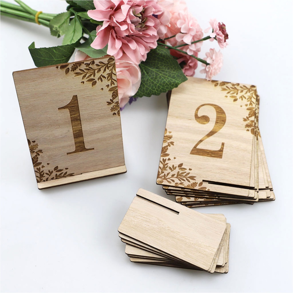 10pcs 1-10 Wedding Reception Number Stands Wooden Digital Table ...