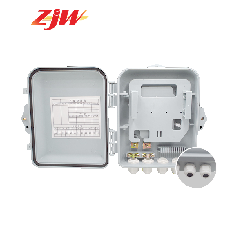 ZJW 1:8 Nap Box Fiber Optic PLC Splitter Box / 12 core FTTH adapter ...
