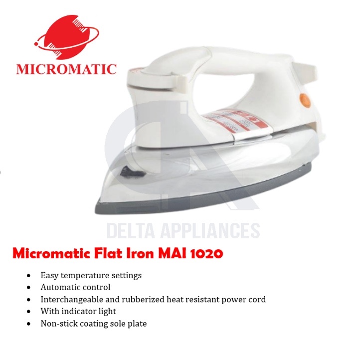 Micromatic MAI-1020 Stainless Steel Flat Iron 220--230V Non-Stick ...