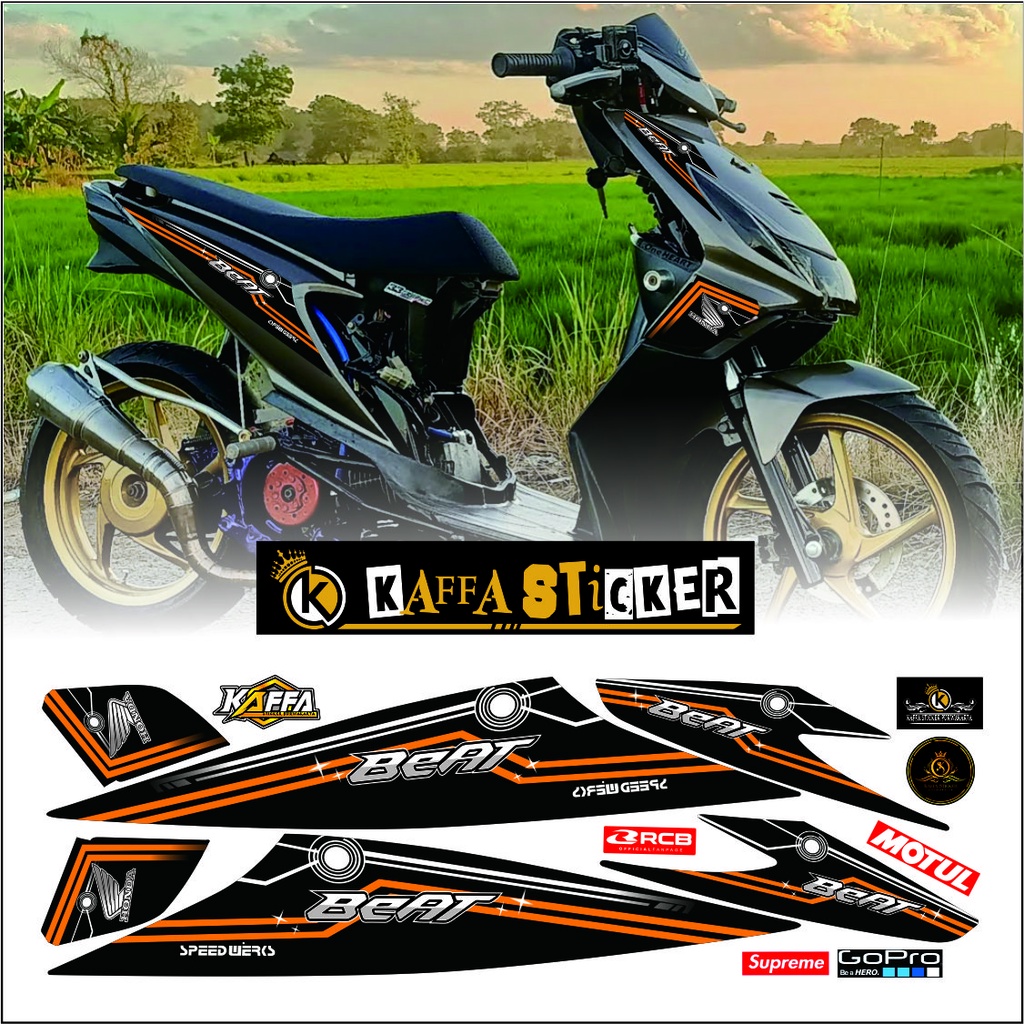 Pole Variation BEAT LAMA STRIPING HONDA BEAT-OLD Variation STICKER ALL ...
