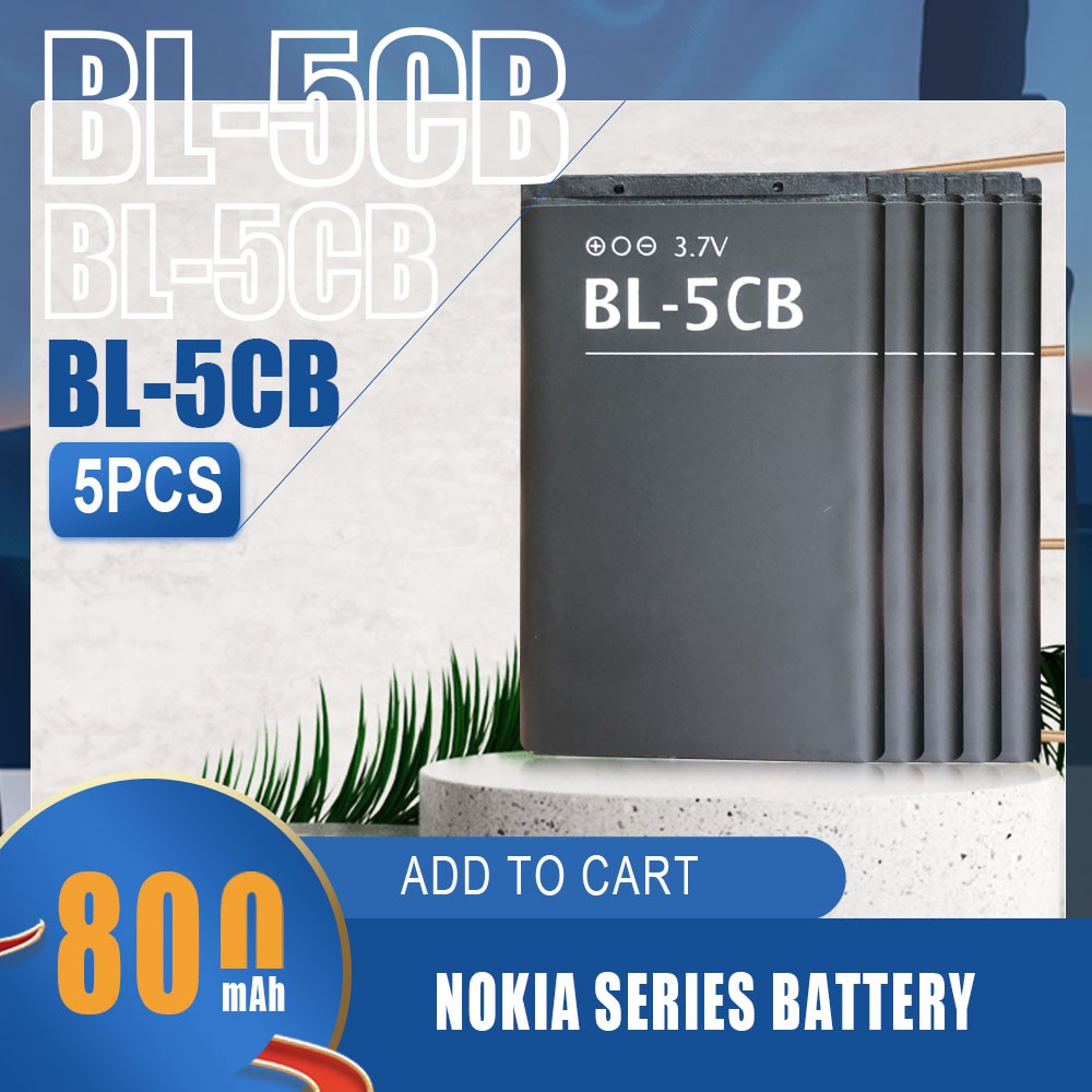 800mAh BL-5CB BL5CB Lithium Li-Po Battery For Nokia 1616 1050 1000 1280 ...