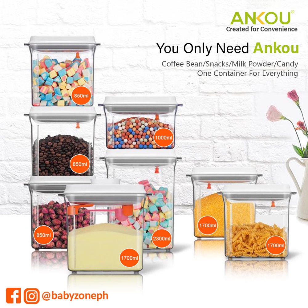 Ankou Multifunction Airtight 1 Touch Button Food Container Round ...