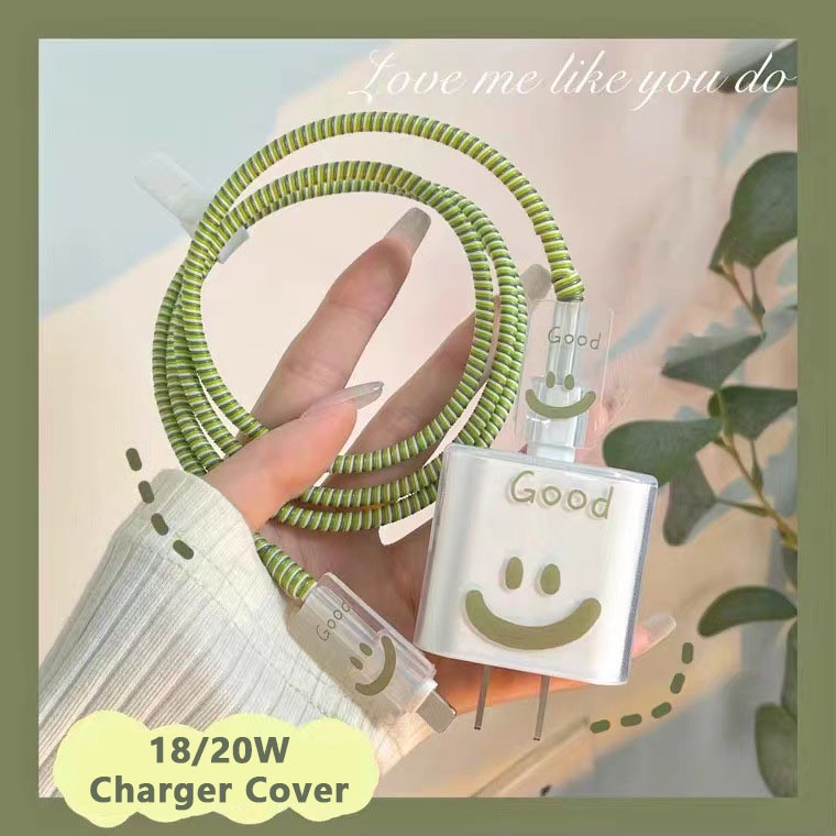 One Set Cute Simle Charger Protector Cable Winder Cable Protector ...