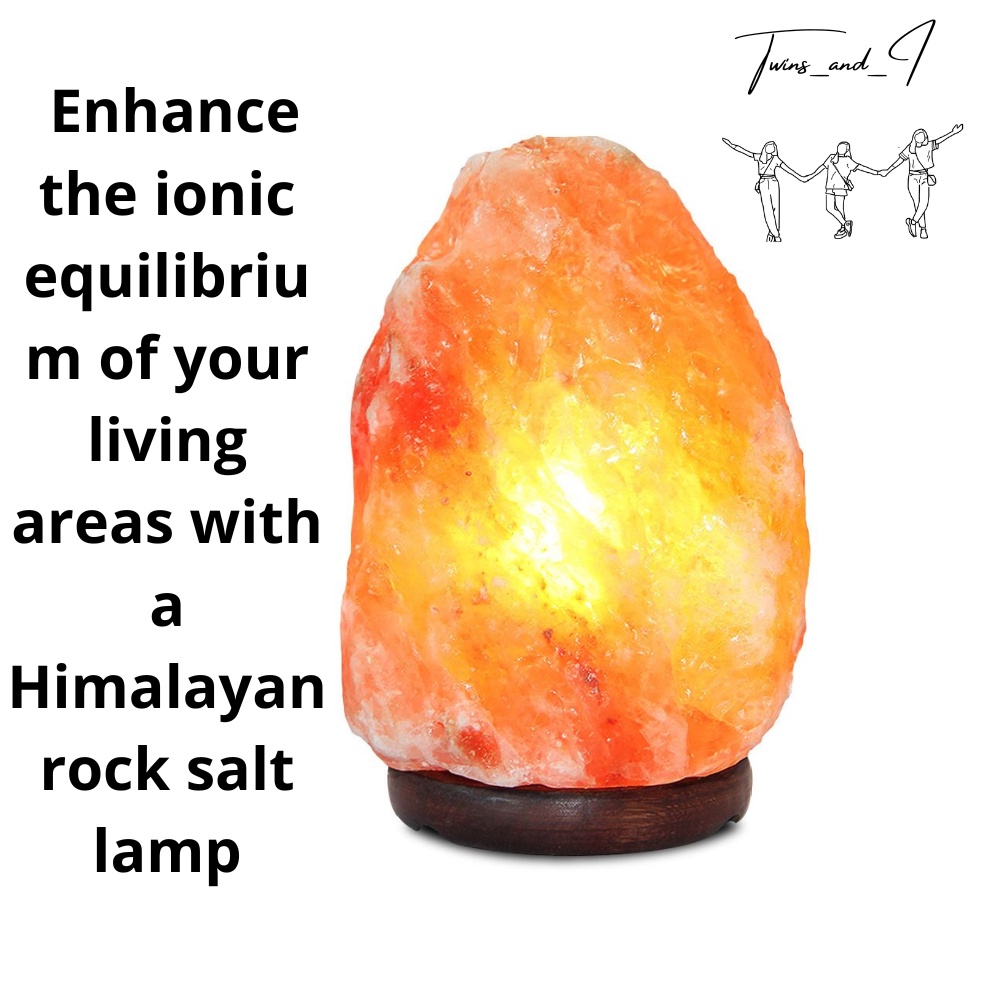 Twins_and_I Himalayan rock salt lamp (100% Himalayan crystalline salt ...