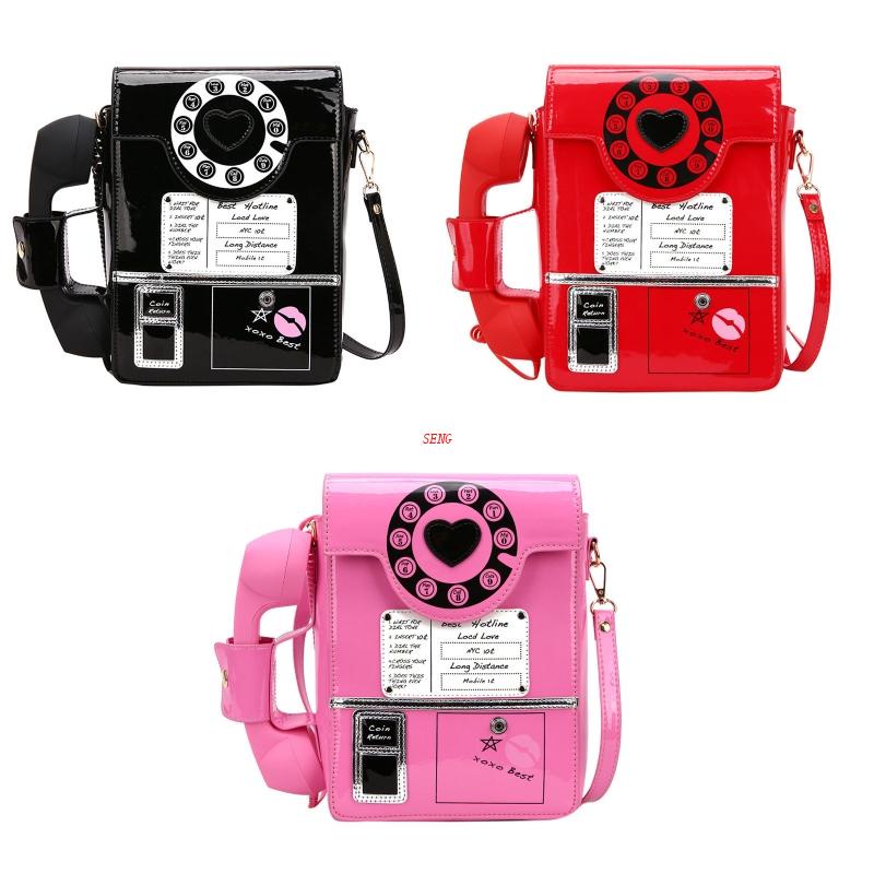 seng Women Telephone Shaped Handbag and Purses Retro Phone Top-Handle ...