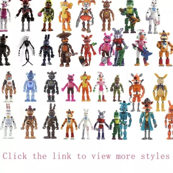 Fnaf Freddy Foxy Chica Led Nighmare Figure Toy Freddy | Shopee Philippines