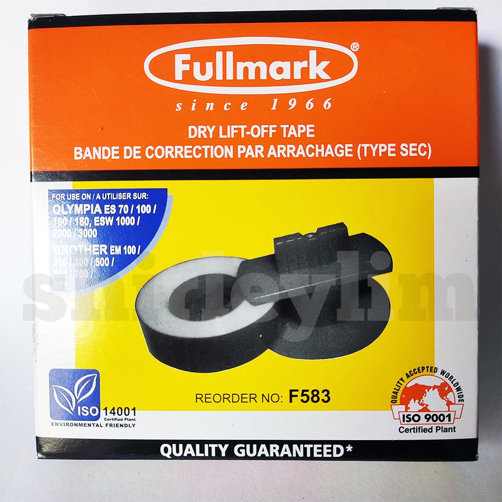 Fullmark Dry Lift-off Tape Typewriter Eraser Ribbon F583 Olympia ...