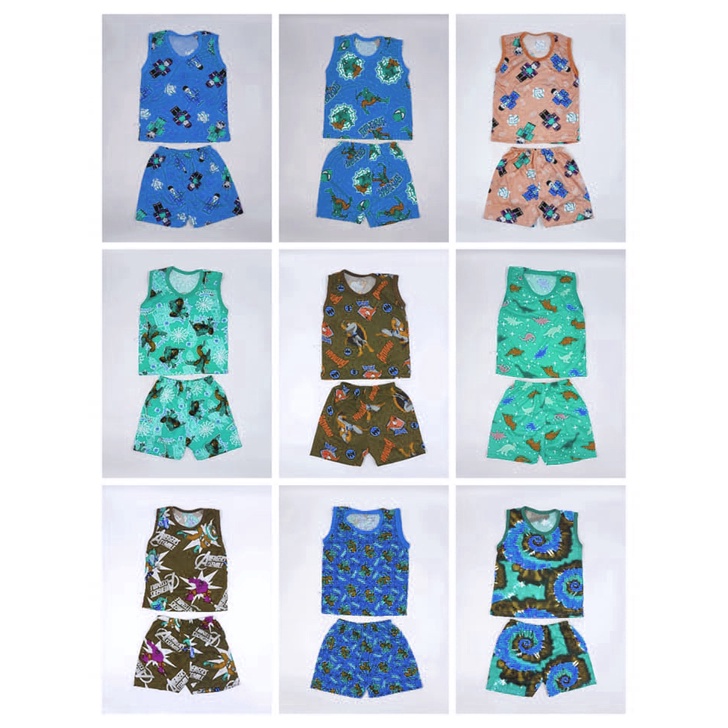 Terno Sando Shorts Up and Down for Boys 1-14 Years Old | Shopee Philippines