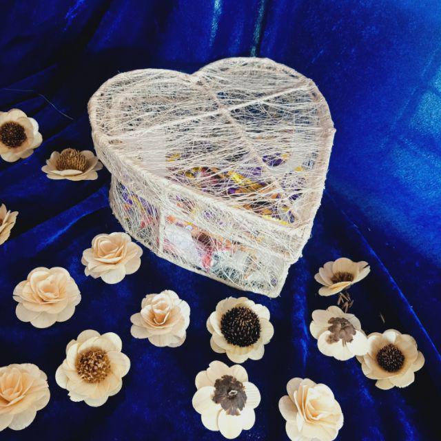 Abaca box HEART SHAPE 6x6x3 for all occasions | Shopee Philippines