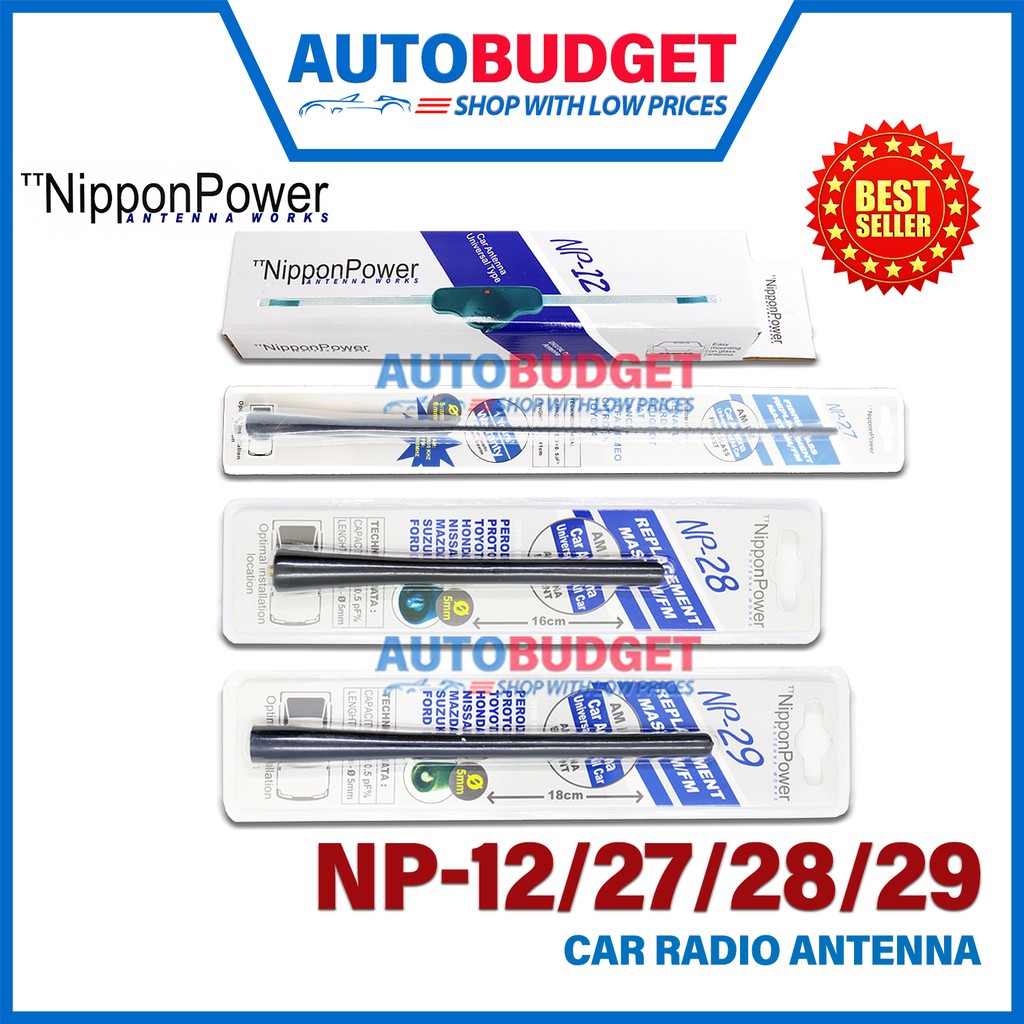 Nippon Power Replacement Car AM / FM Radio Antenna NP-12 / NP-27 / NP-28 / NP-29 Car Antenna Car ...