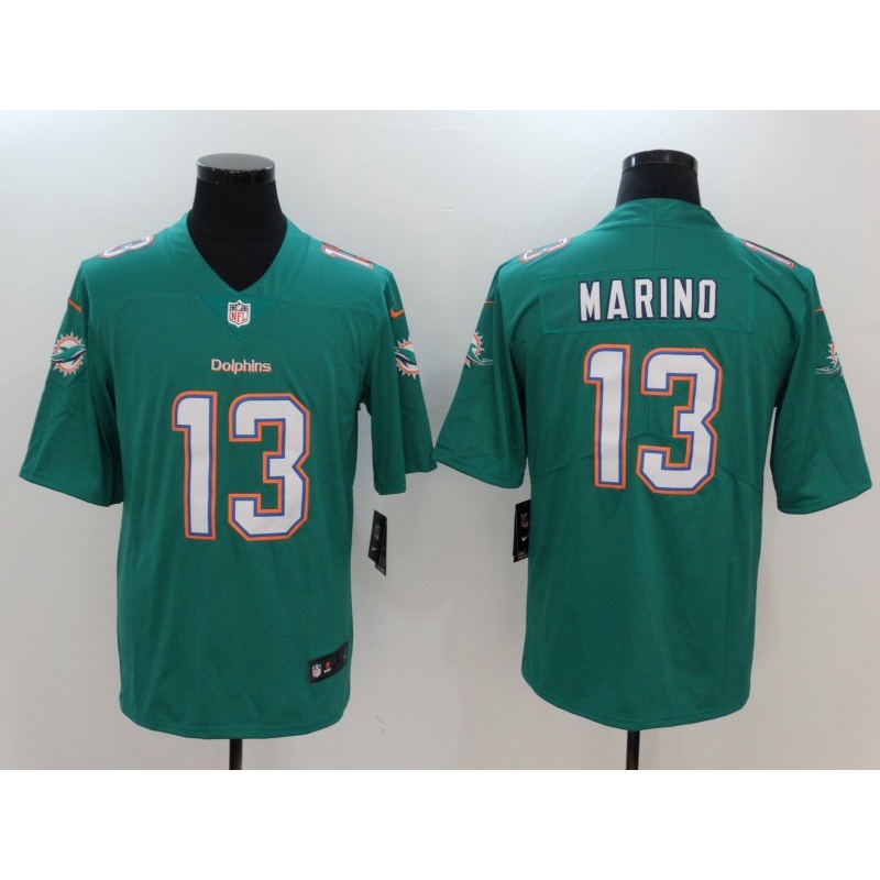 NFL Miami Dolphins #13 MARINO #17 WADDLE Green White Orange Player ...