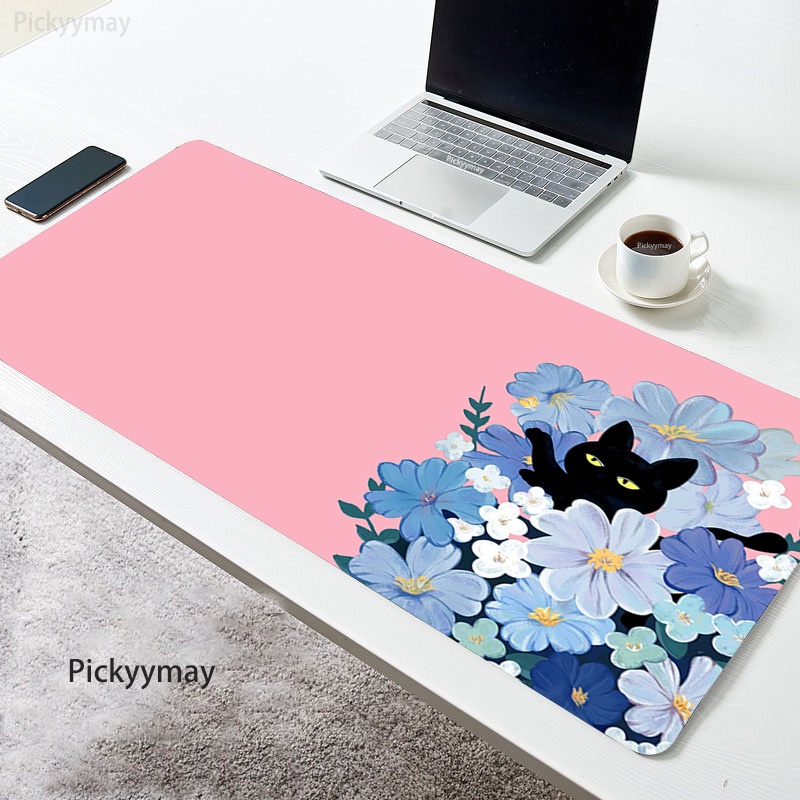 Cute Cat Paw Large Pink Mouse Pad Kawaii Anime Mousepad Student Office ...
