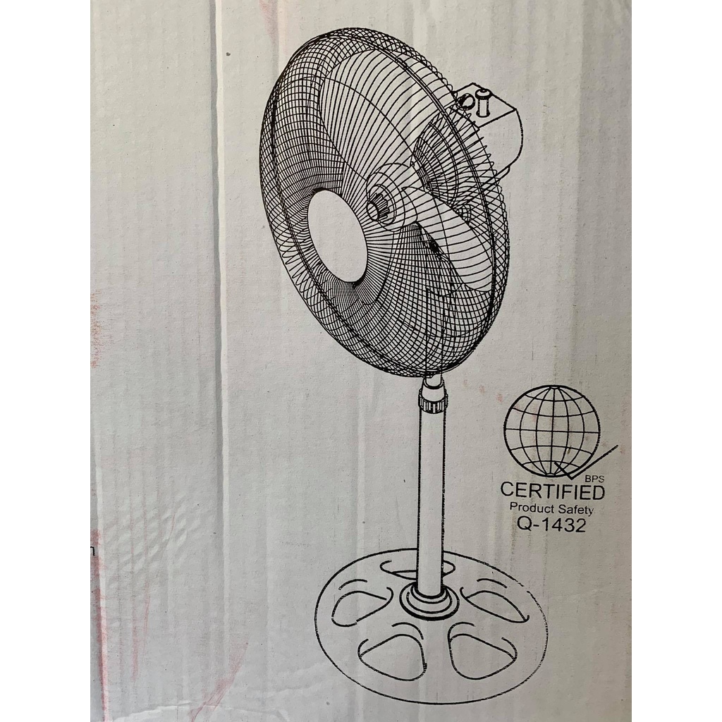 Hanabishi HSF16 Stand Fan 16" HSF-16 black/purple (Houseware Express ...