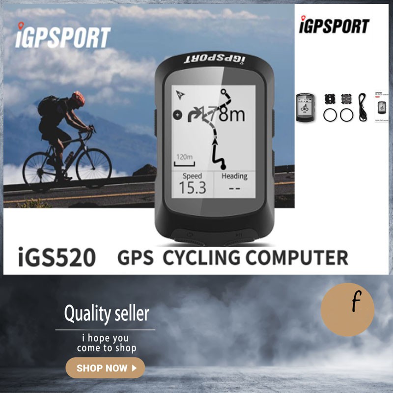 IGPSPORT iGS520 Bike Computer GPS Enabled Bicycle Navigation Odometer ...