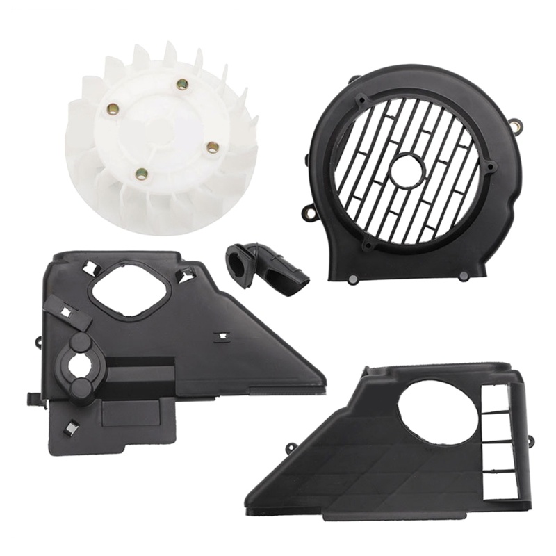 mm Motorcycle Air Engine Complete Cooling Fan Shroud Assembly for GY6 ...