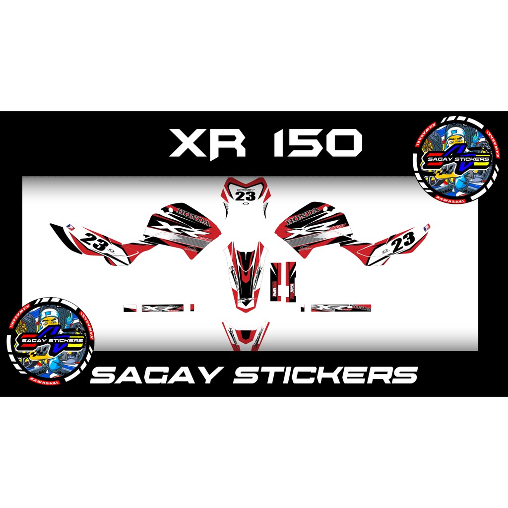 XR 150 Motorcycle Sticker Decals with free RIM Stickers | Shopee ...