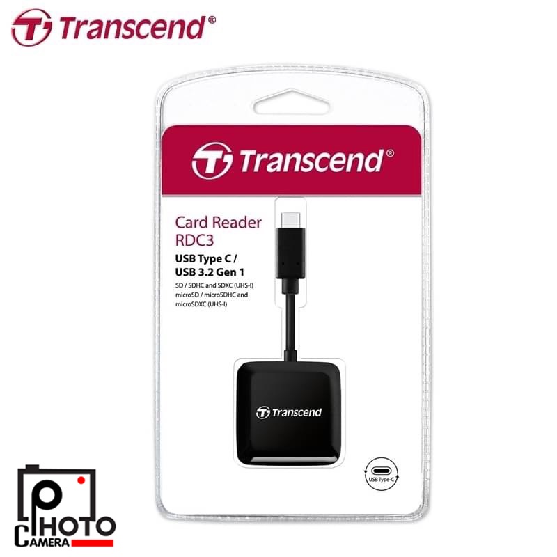 TRANSCEND CARD READER RDC3 USB 3.2 GEN 1 TYPE C BLACK Zero | Shopee ...