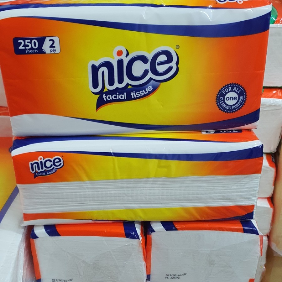 Nice FACIAL TISSUE 250 Sheets 2 PLY FACIAL TISSUE | Shopee Philippines