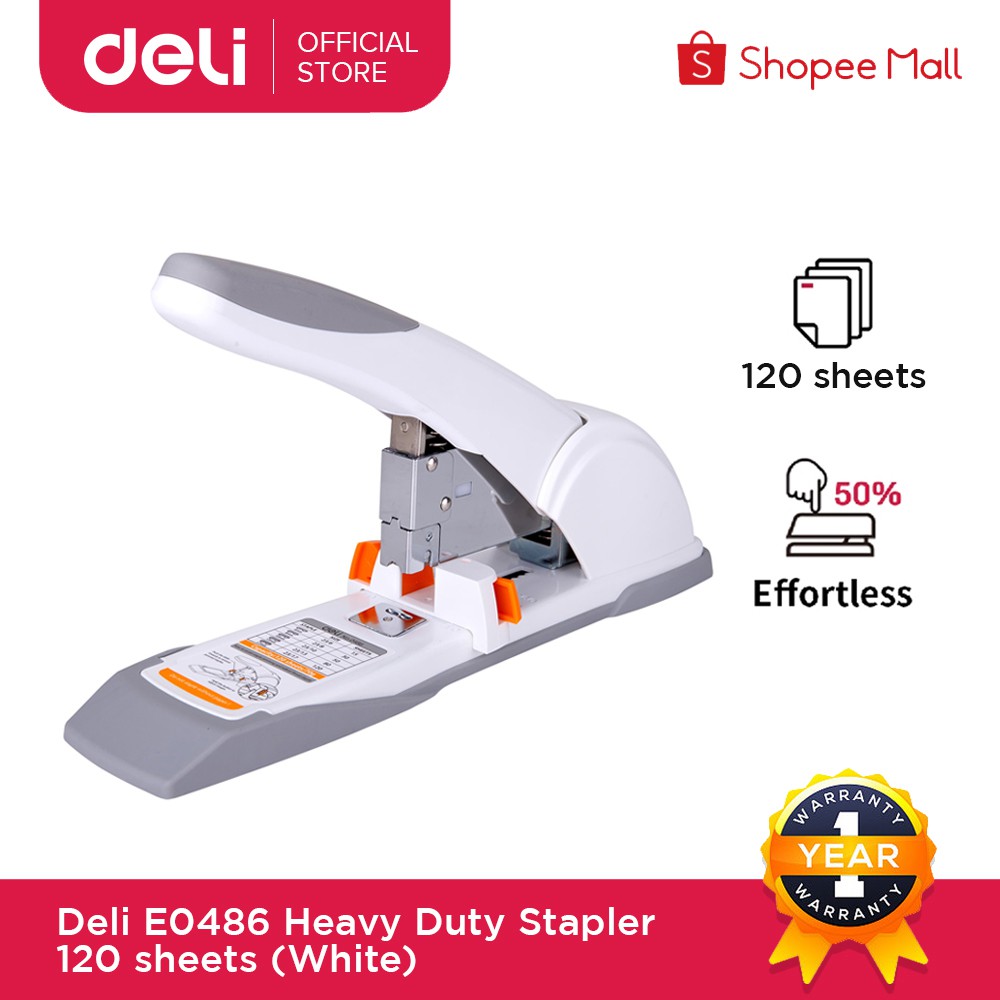 Deli E0486 Heavy Duty Stapler 120sheets | Shopee Philippines