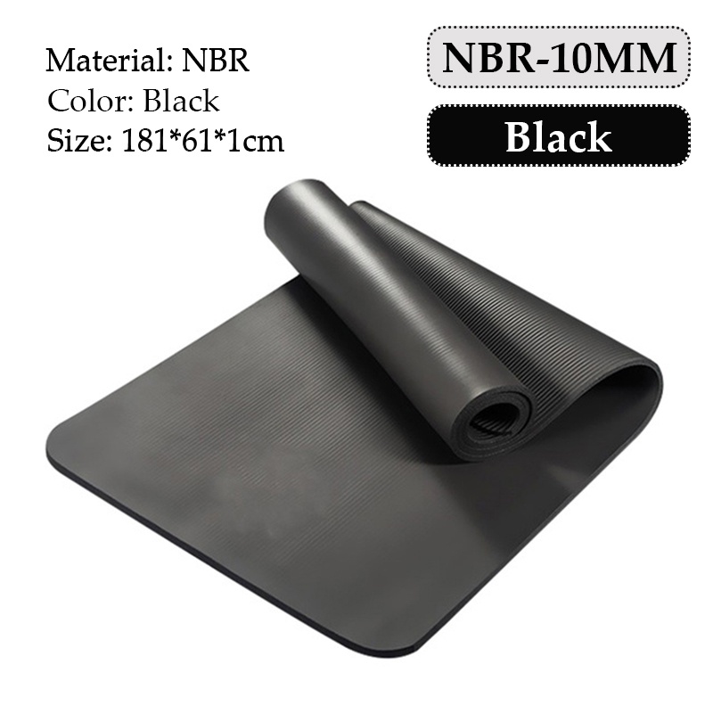 10/15MM YOGA MAT NBR Non-Slip Mat FREE STRAP PACKAGE Aerobic Home ...