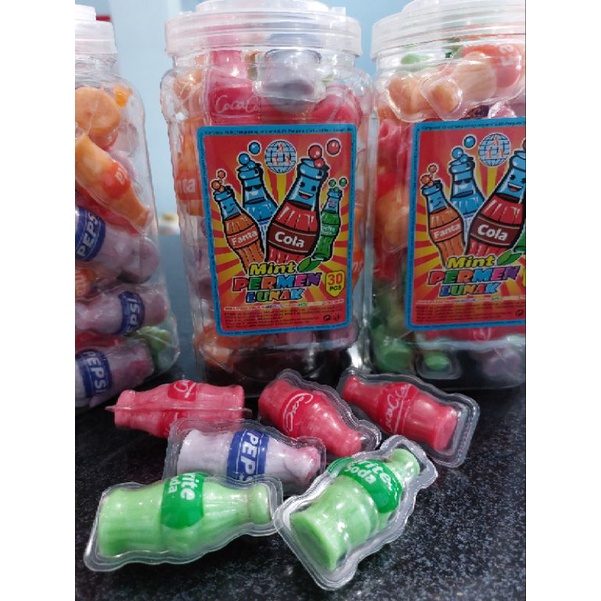 SOFT MINT CANDY BOTTLE/ FANTA/ PEKSI/ COLA/ SPRITE/ | Shopee Philippines
