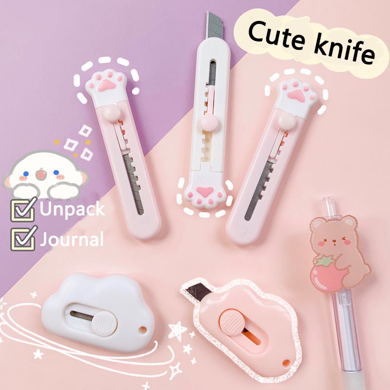 3PC/Pack Kawaii Art Cutter Utility Knife Student Art Supplies Tools ...