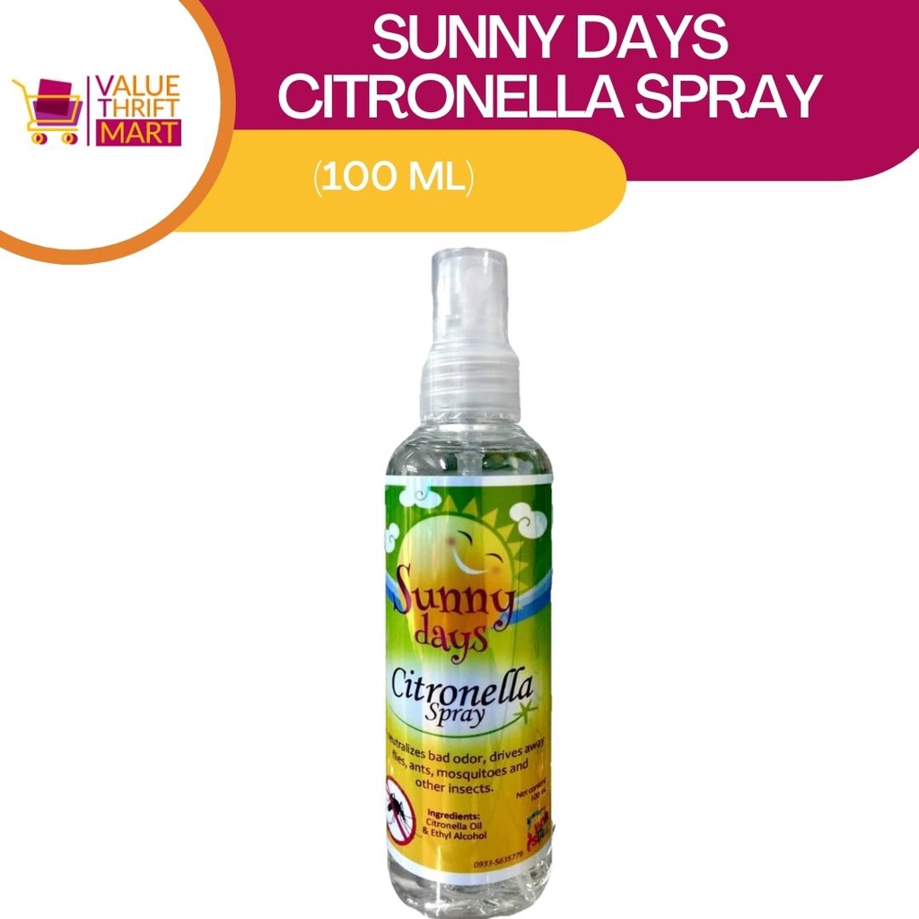 Sunny Days Citronella Room Spray Anti Mosquito Natural Bug Insect ...