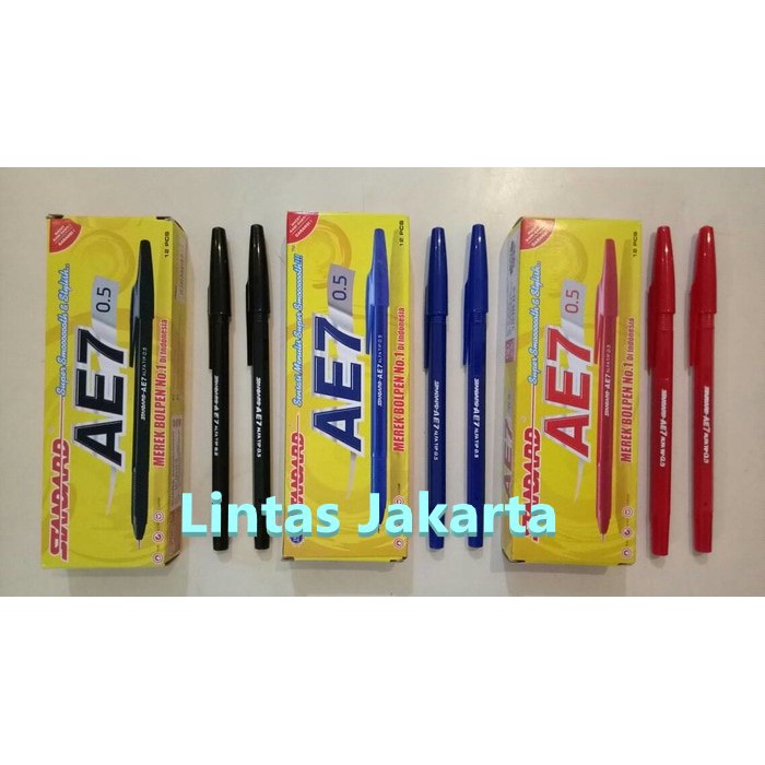 Ballpoint / Pen / Pen Standard Brand AE 7 (12 pieces) | Shopee Philippines