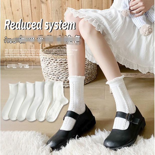 White socks children Lovely Japanese JK socks Lolita lace socks ins ...