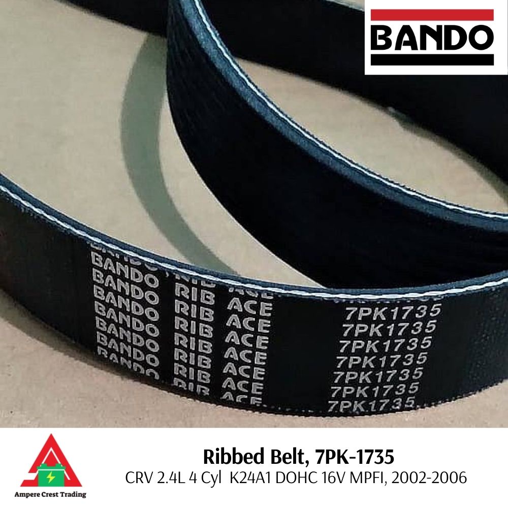 Bando Belt 7PK1735 Honda CR-V / CRV 2.4 K24Z1 Gas 2002-2006 7PK-1735 ...
