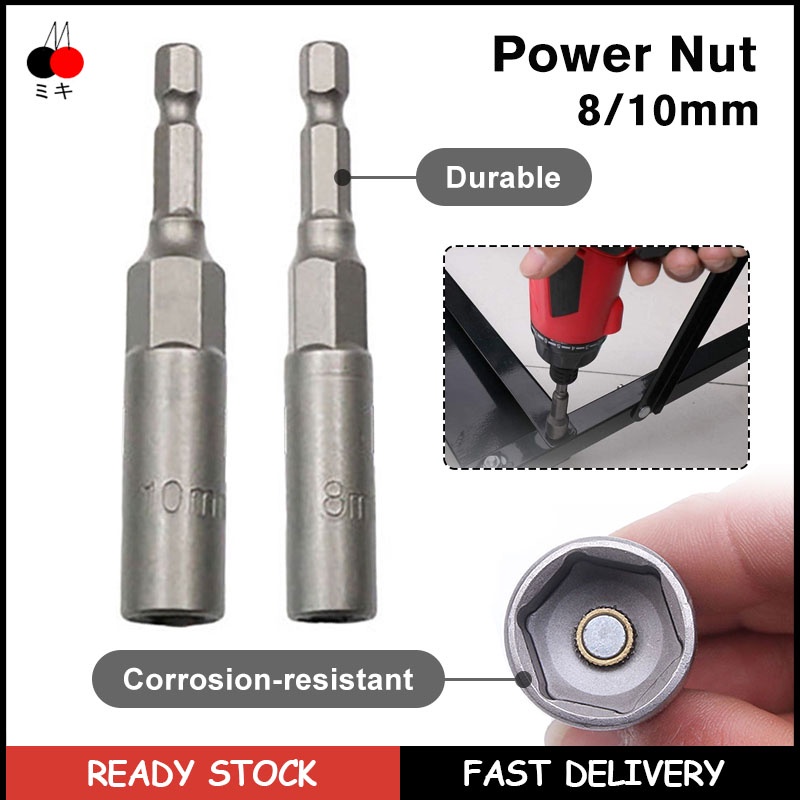 8mm/10mm Power Nuts Socket Non-magnetic Nut Strong inner Hexagon sleeve ...