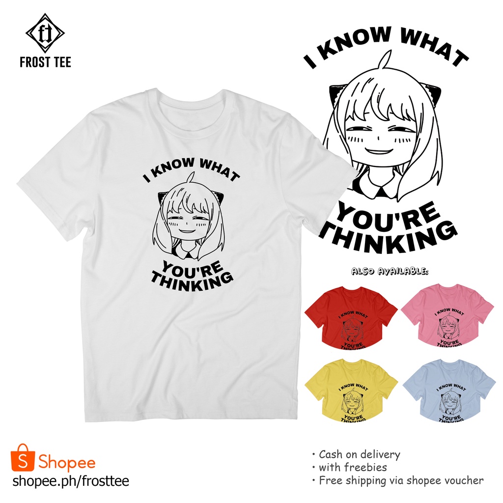 Spy X Family Anya Thinking Anime Shirt | FROST TEE | Shopee Philippines