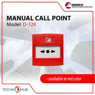 DEMCO Fire Alarm Resettable Manual Call Point D-128 | Red | 12/24V DC ...