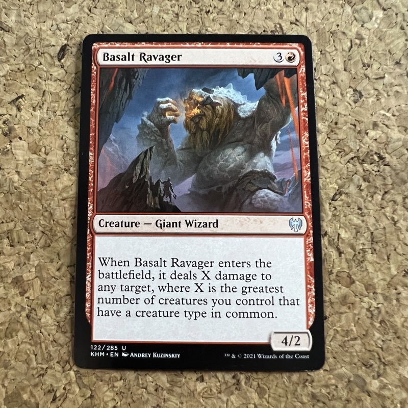 MTG BASALT RAVAGER (GIANT WIZARD) KALDHEIM (RED) MAGIC THE GATHERING ...