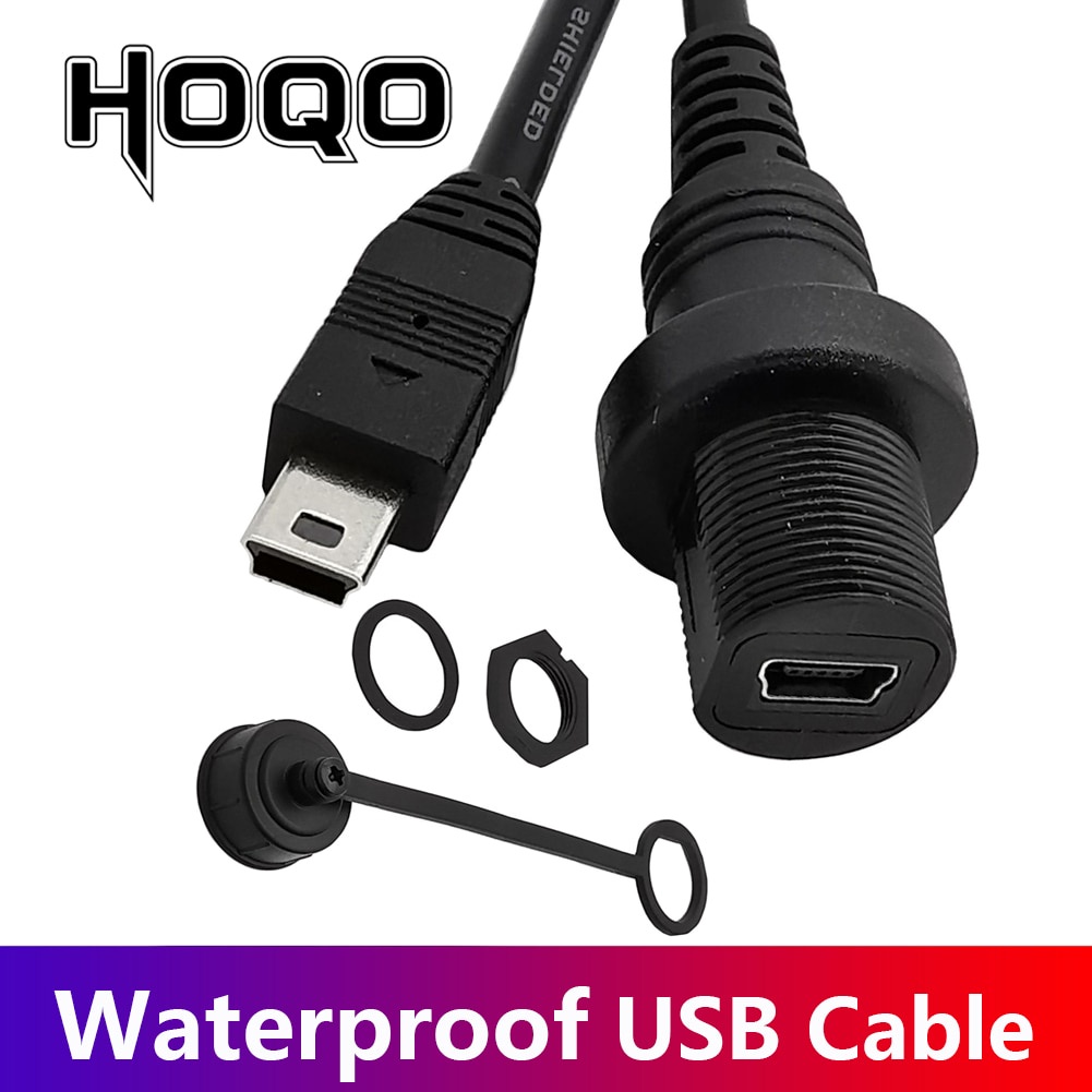30cm Mini USB 2.0 IP67 Waterproof Cable,Mini-USB 5pin IP 67 Male to ...