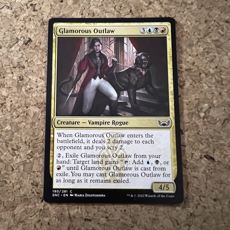 MTG GLAMOROUS OUTLAW | VAMPIRE ROGUE | STREETS OF NEW CAPENNA | BLUE ...