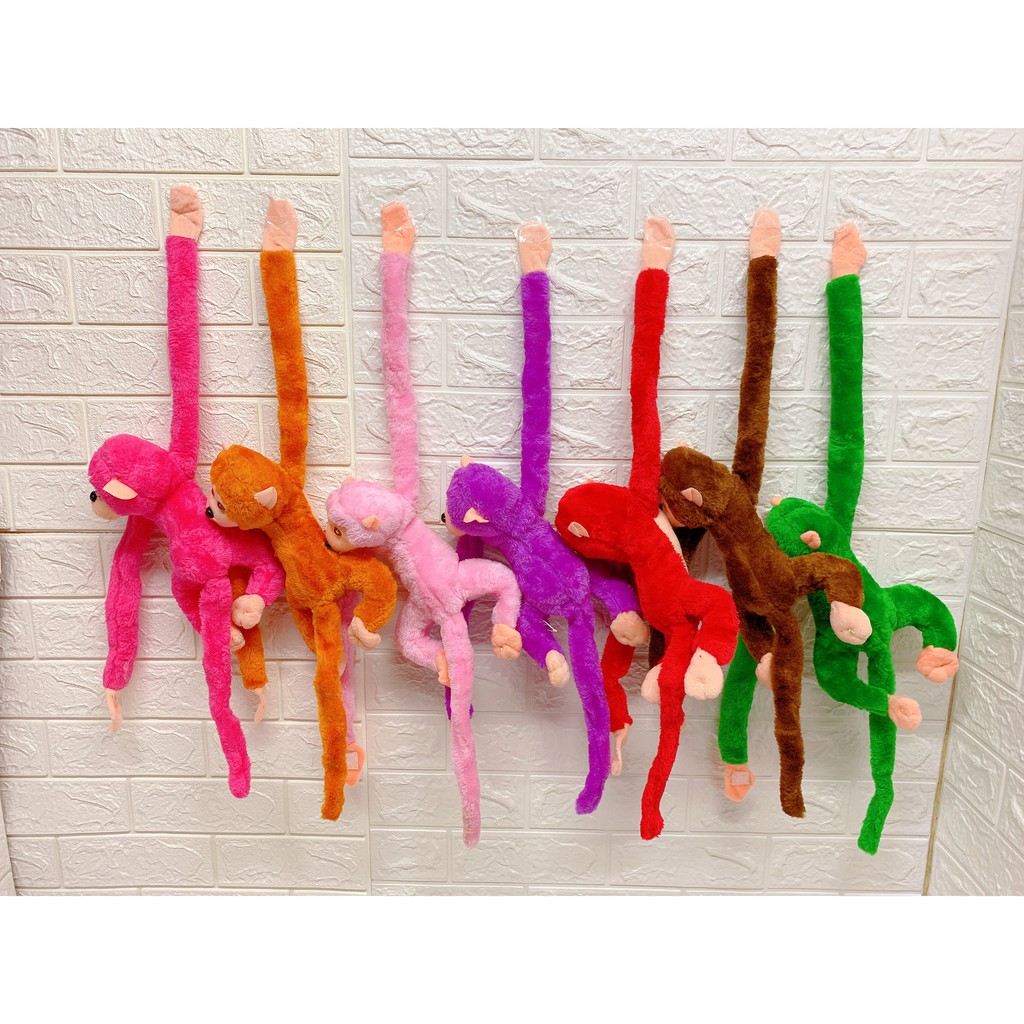 Monkey Long Hanging Arm Stuffed Toy with Red Eyes and Screeching ...