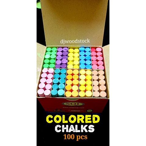 COLORED CHALK, 100 pcs per box | Shopee Philippines