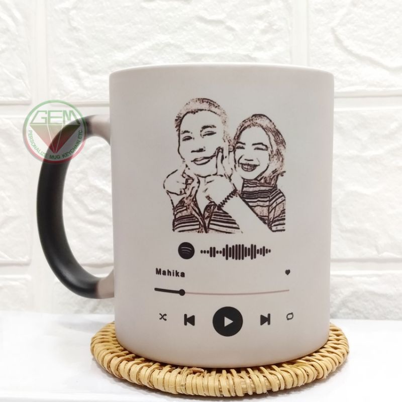 SPOTIFY PERSONALIZED MAGIC MUG & WHITE MUG | Shopee Philippines